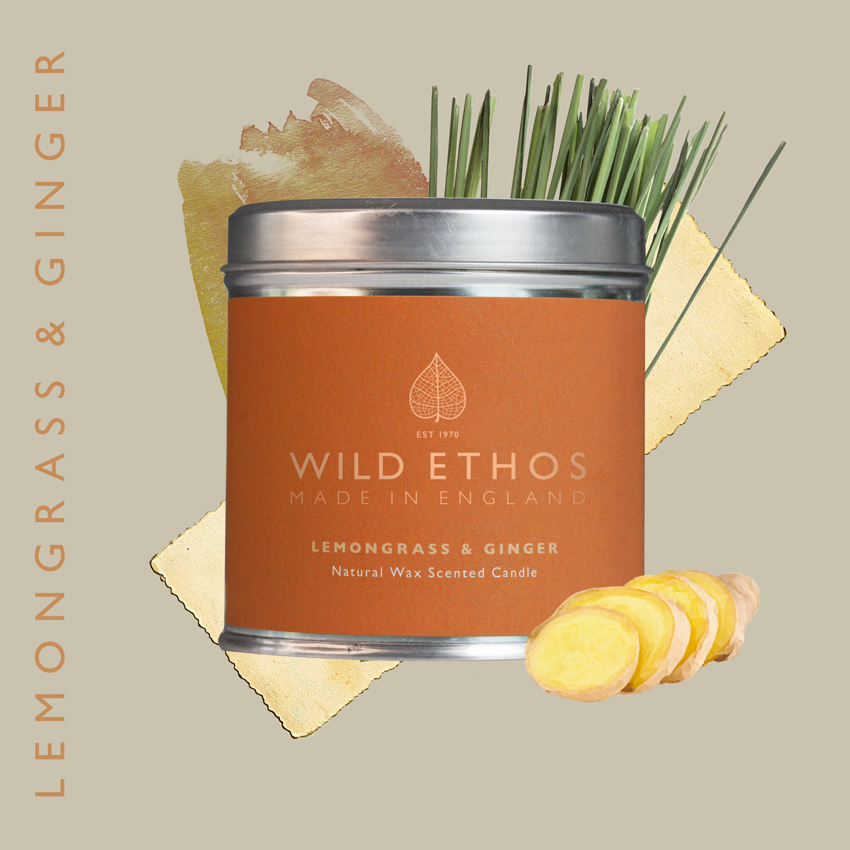 Ethos Naturals Lemongrass & Ginger Candle